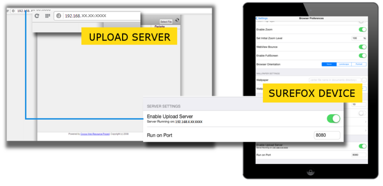 How to upload files using Upload Server in SureFox for iOS? - 42Gears Knowledge Base