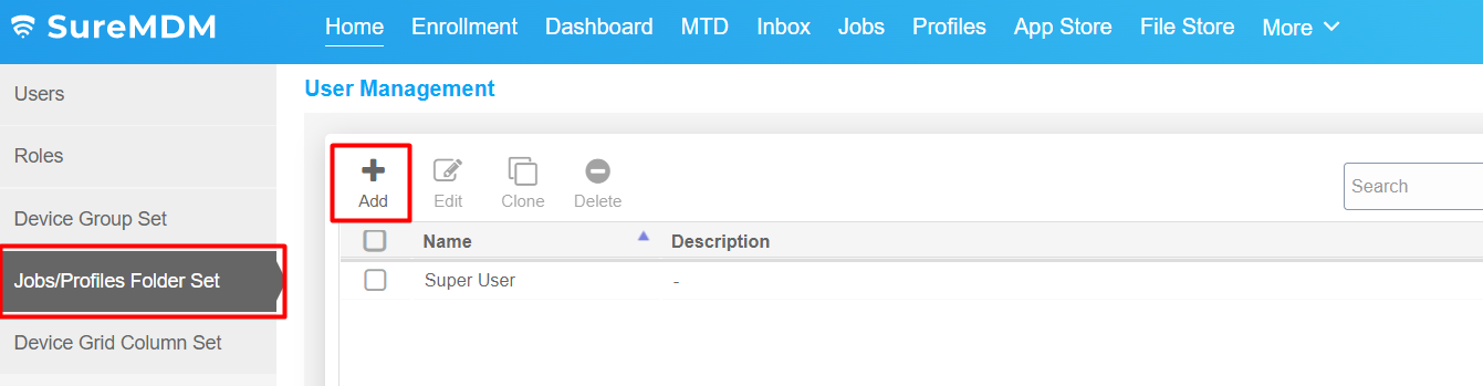How to Configure Permissions for Job Folder Set Based Admin? - 42Gears Knowledge Base
