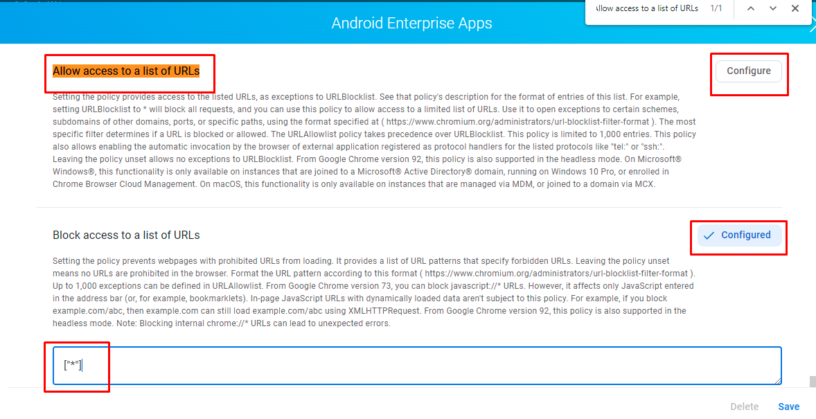How to Blacklist & Whitelist URL in Chrome Browser on Android Devices ...