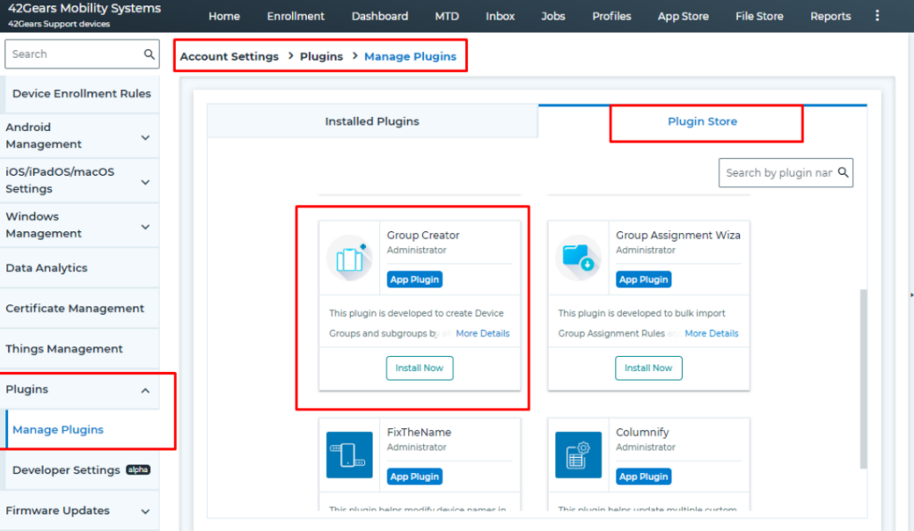 How To Use The Group Creator Plug-in Available on SureMDM? - 42Gears Knowledge Base