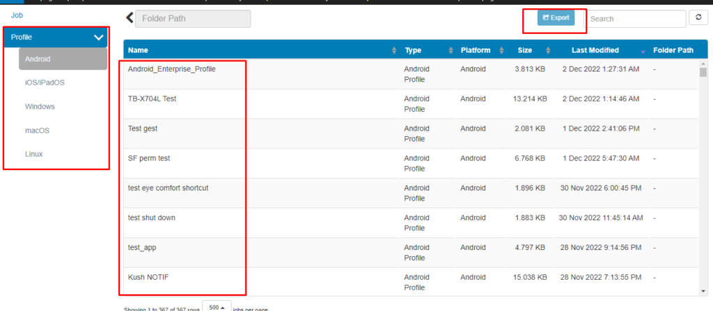 How To Use Job and Profile Exporter Plug-in available on SureMDM? - 42Gears Knowledge Base