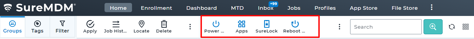 How to arrange the order of Dynamic Actions in the Toolbar of SureMDM ...