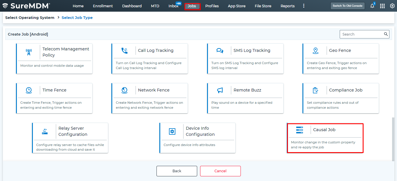 How to configure Causal Job on SureMDM Console - 42Gears Knowledge Base