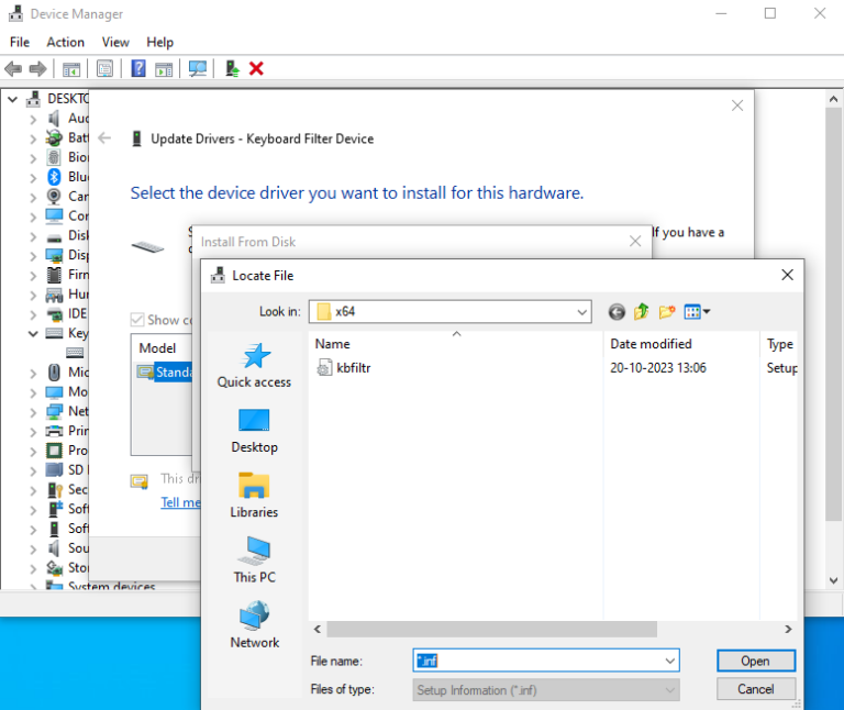 How to manually install the Keyboard Driver on Windows 10 for SureLock ...