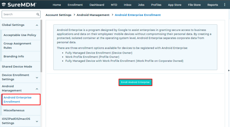 Dedicated Devices | Android Enterprise | SureMDM