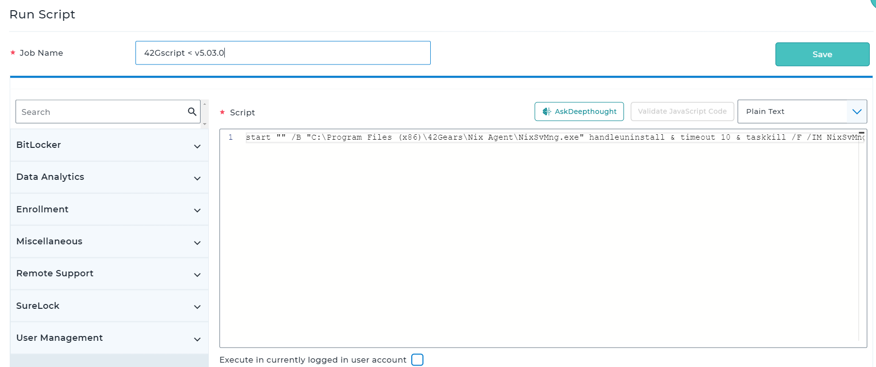 Windows SureMDM Agent v5.03.0 Upgrade Steps. - 42Gears Knowledge Base