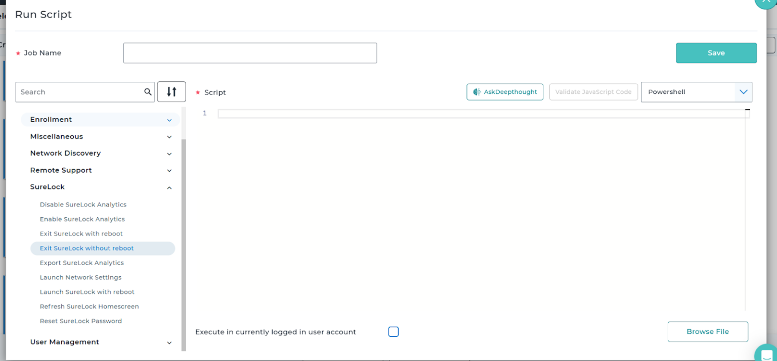 How to Utilize SureLock Windows API as a Run Script Job - 42Gears ...